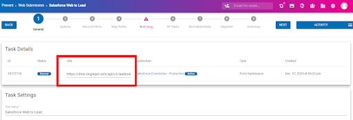 Overview of Salesforce Web Submission in Ringlead