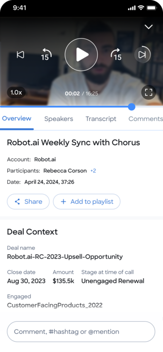 Overview of the Chorus Mobile App