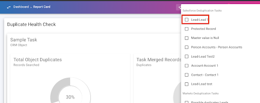 Overview of the Data Quality Report Card in RingLead