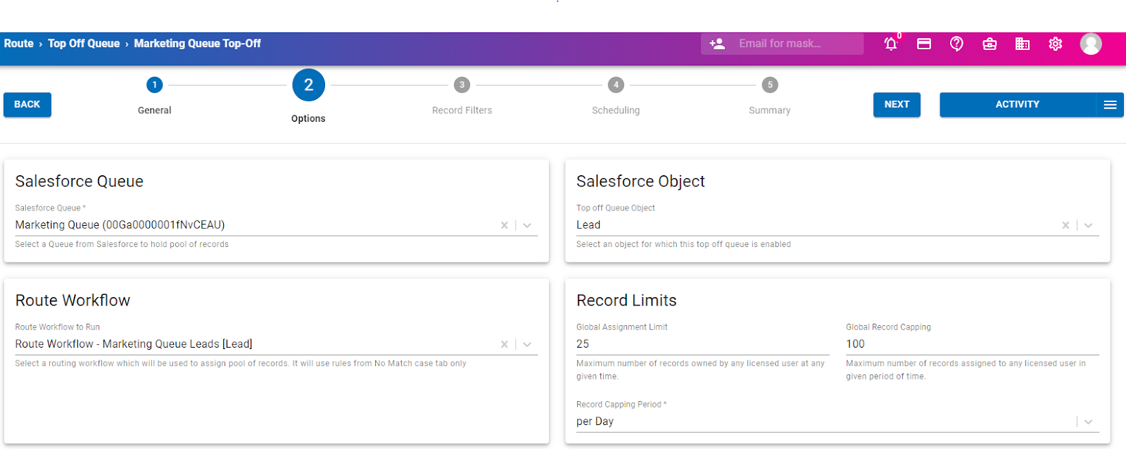 Overview of Top-Off Queue and Record Limits