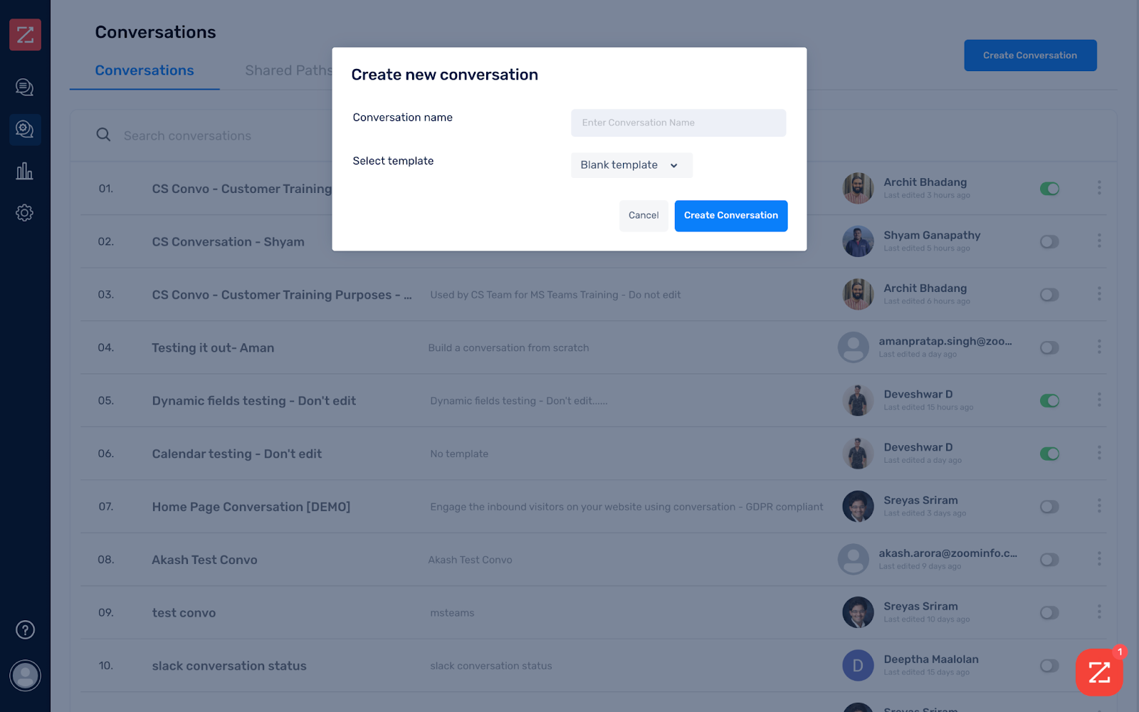 How to Use the Conversation Builder in ZoomInfo Chat