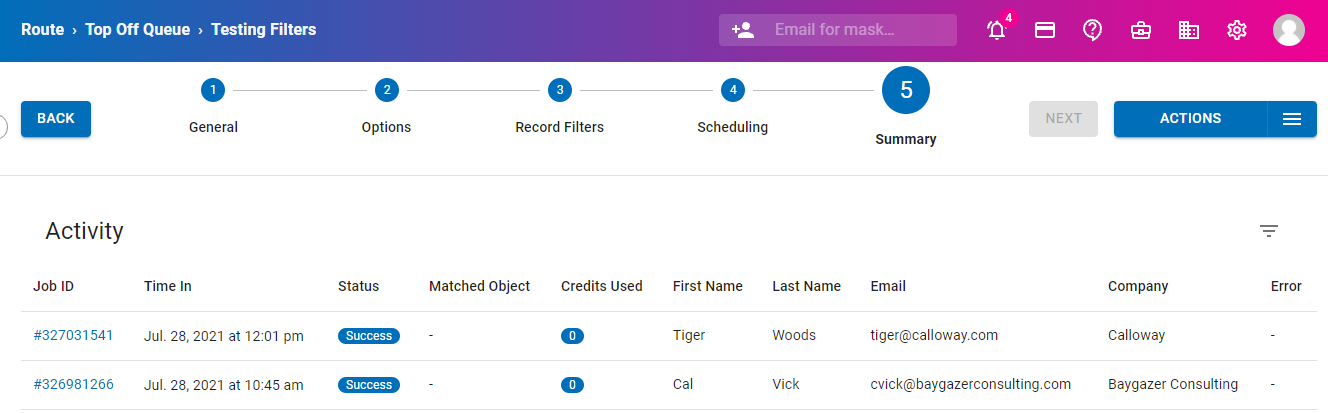 Overview of Top-Off Queue and Record Limits