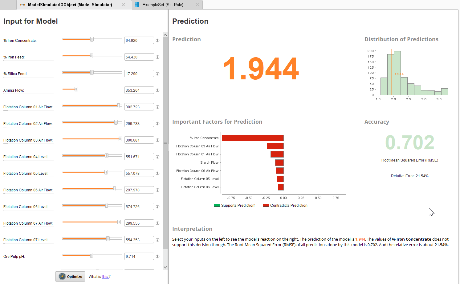 Solution: Froth Flotation Prescriptive Optimization