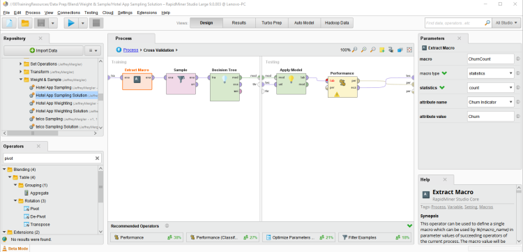Sampling & Weighting demo | RapidMiner Studio