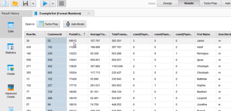 Feature Generation demo | RapidMiner Studio