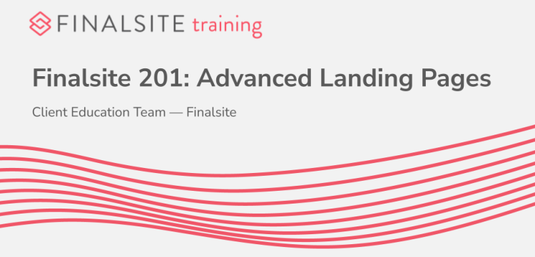 Finalsite Training