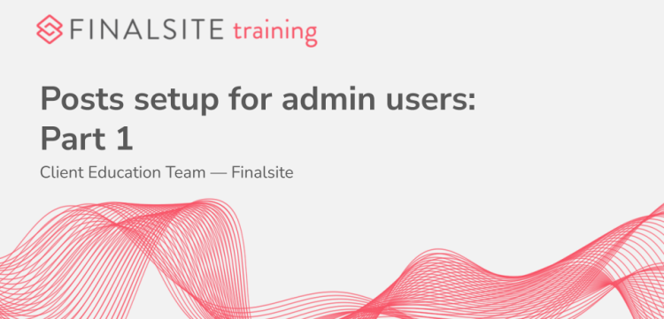 Finalsite Training