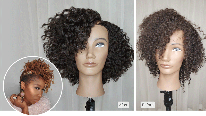 Flat Twist Out Before And After