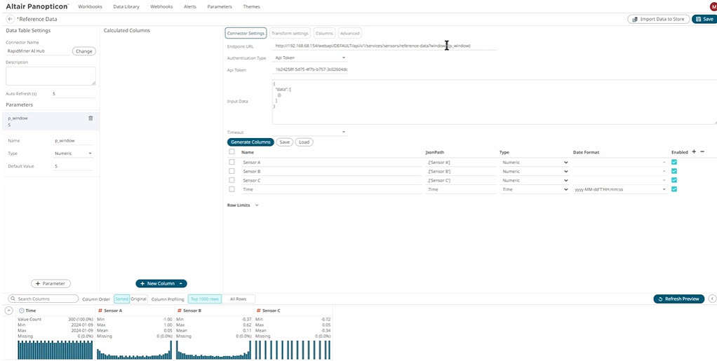 Panopticon Visualizations with Query Parameters